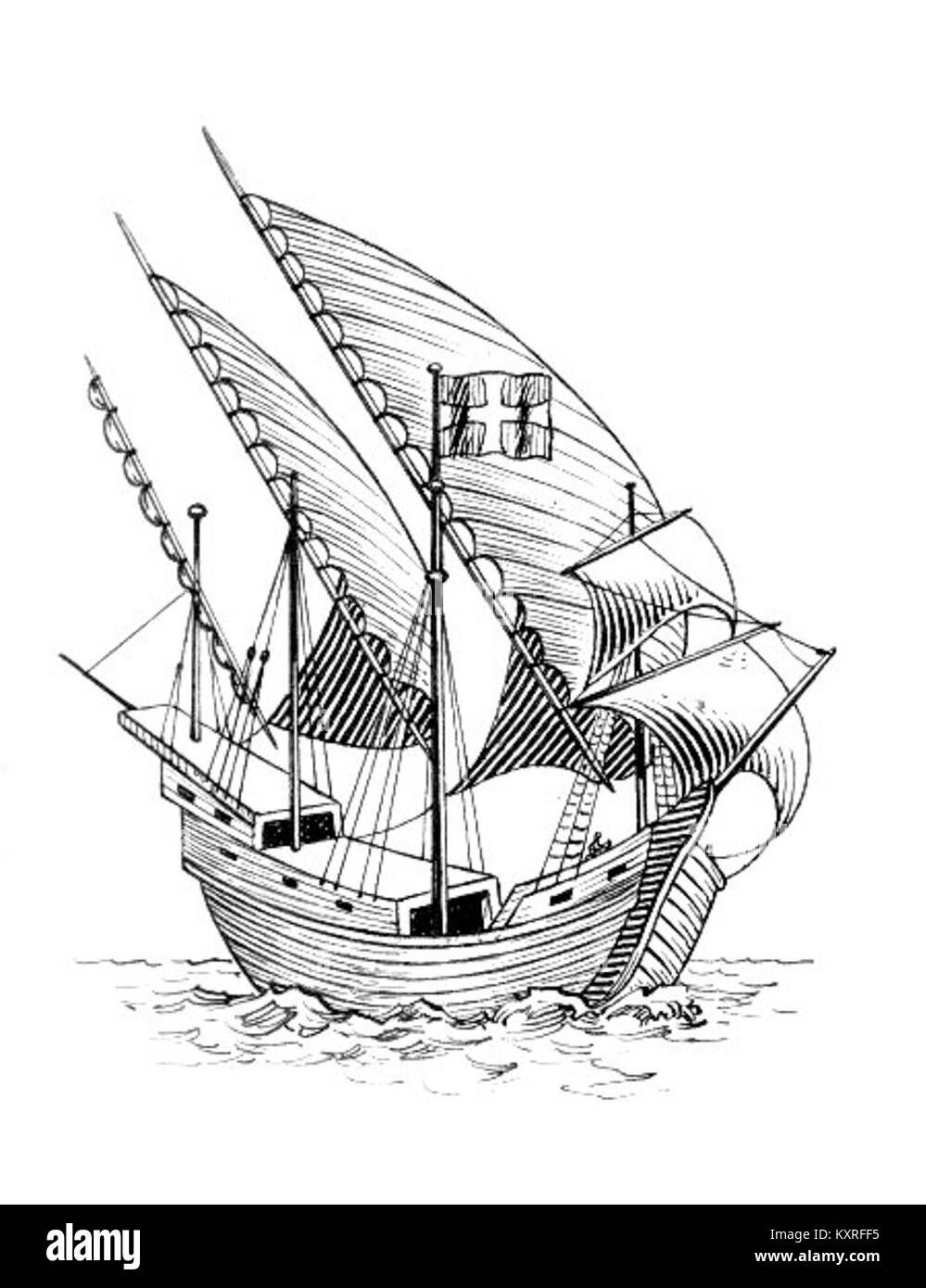 The Caravel2 (PSF) is a model of a historical sailing ship, reflecting ...