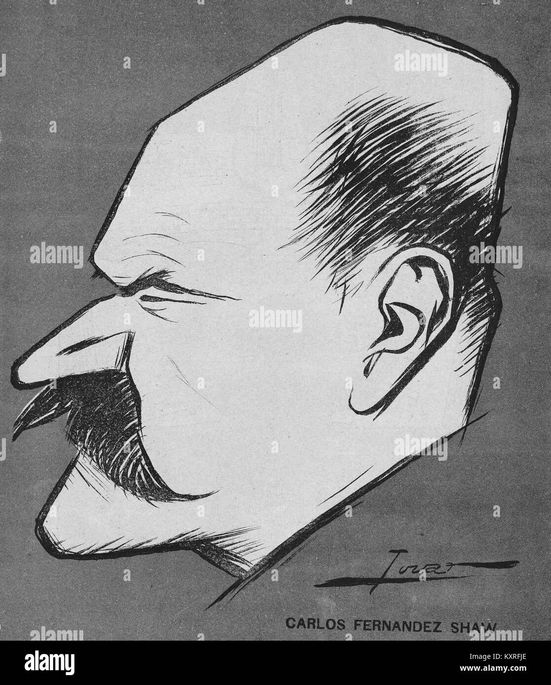 A portrait of Spanish writer and playwright Carlos Fernández Shaw ...