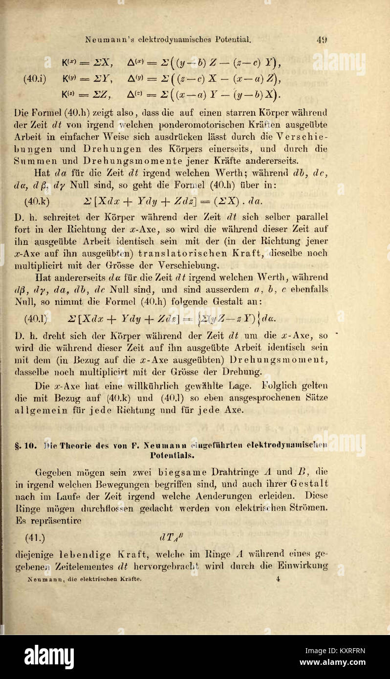 “Die elektrischen Kräfte” by Carl Gottfried Neumann is a mathematical ...