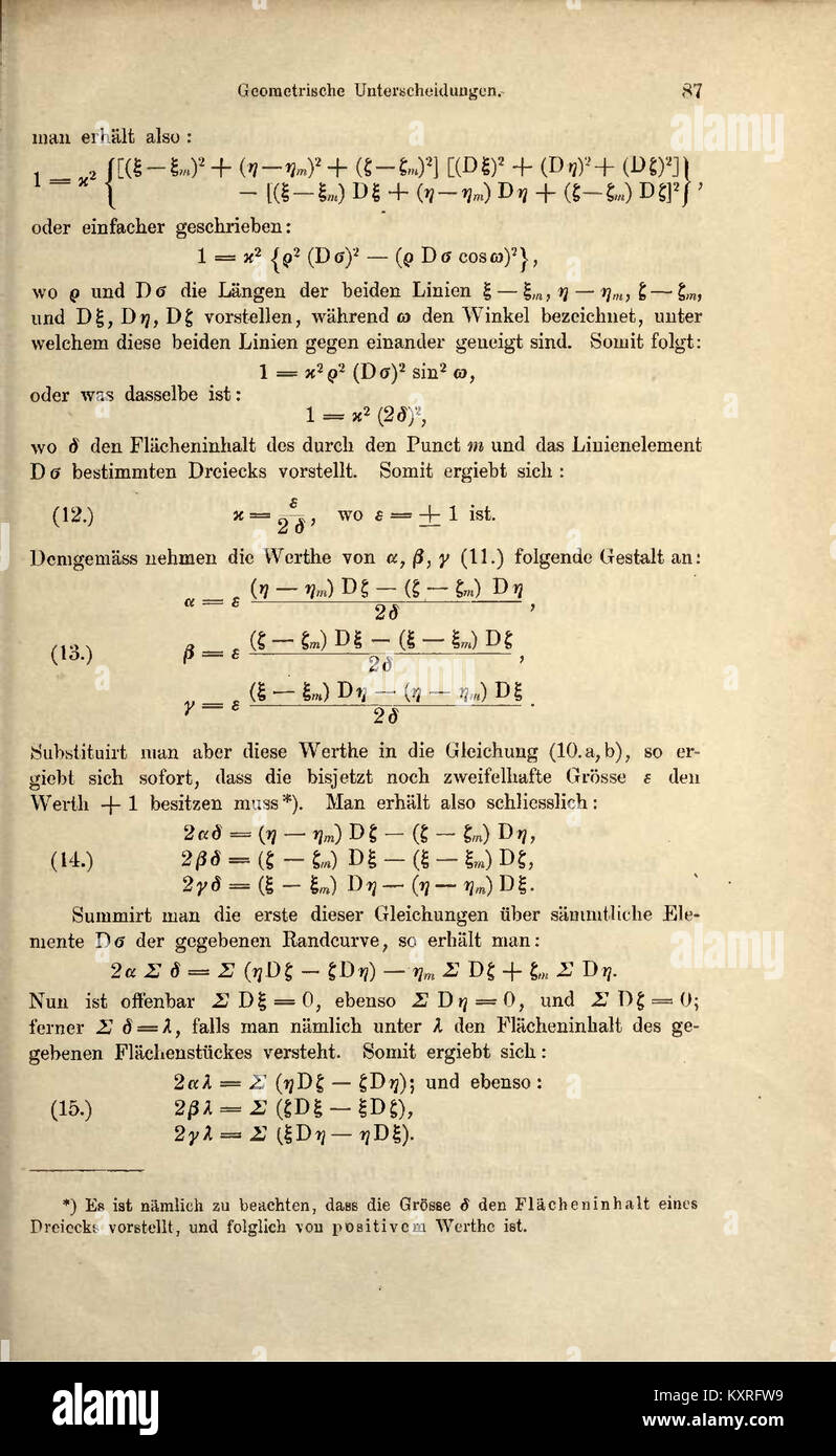 An illustration or excerpt from Carl Gottfried Neumann's work 'Die ...