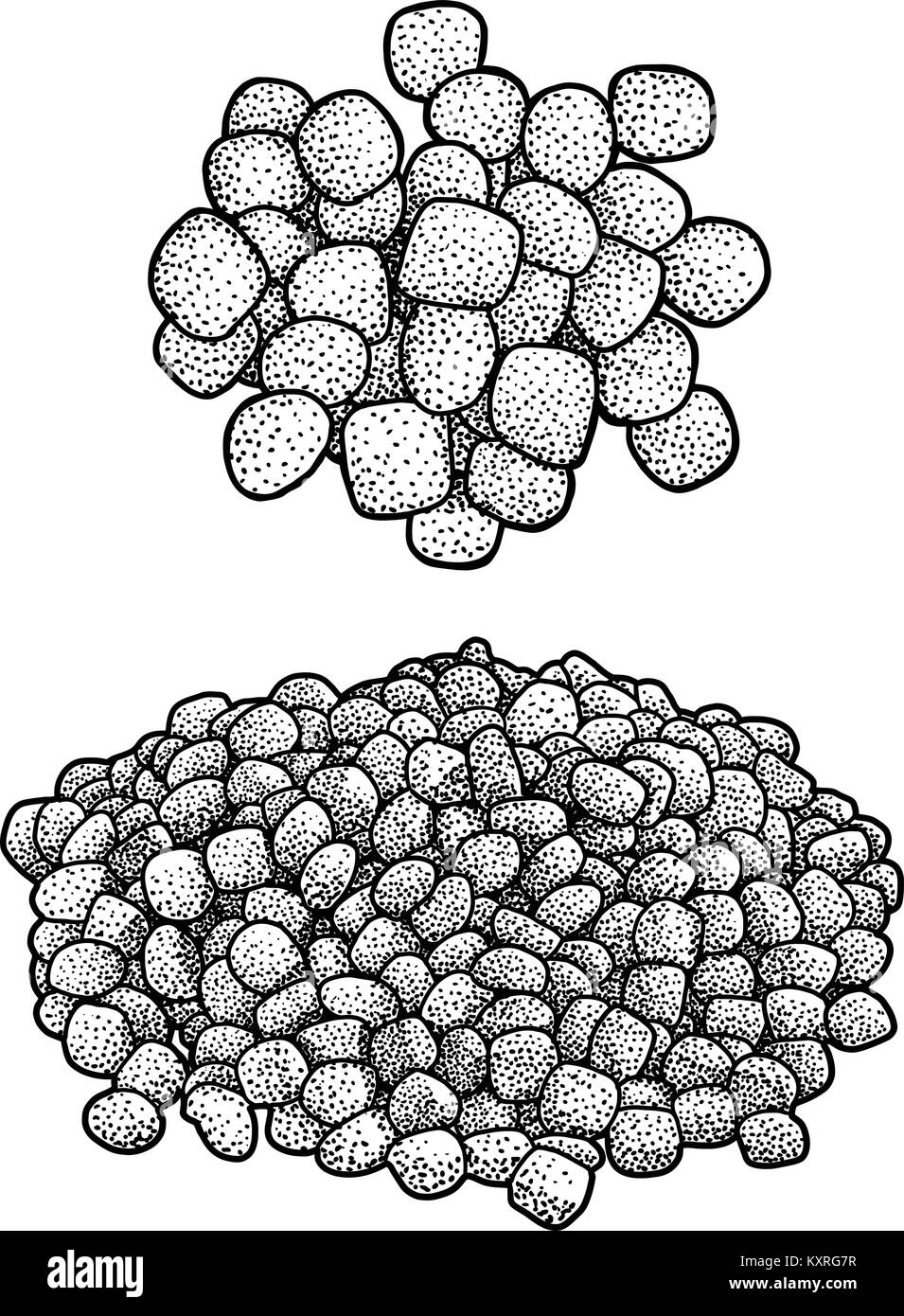 Pet food illustration, drawing, engraving, ink, line art, vector Stock ...