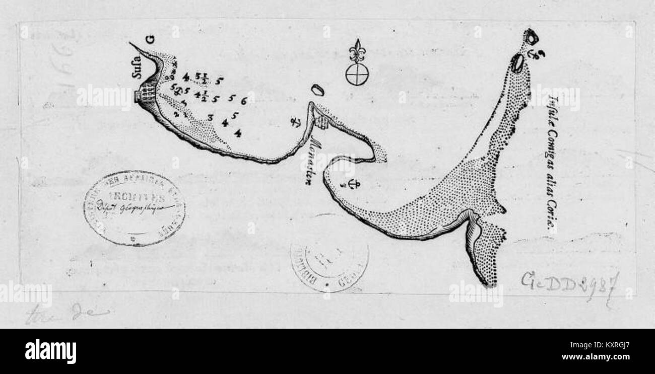 A map of Monastir and the Kuriat Islands, located off the coast of ...