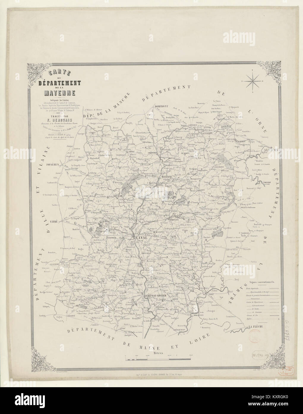 Carte de la mayenne hi-res stock photography and images - Alamy