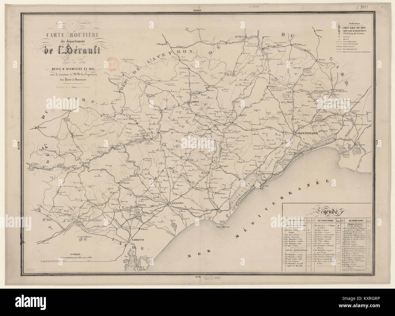 French road map hi-res stock photography and images - Alamy