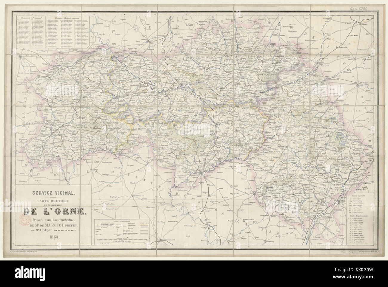 Map of orne department hi-res stock photography and images - Alamy