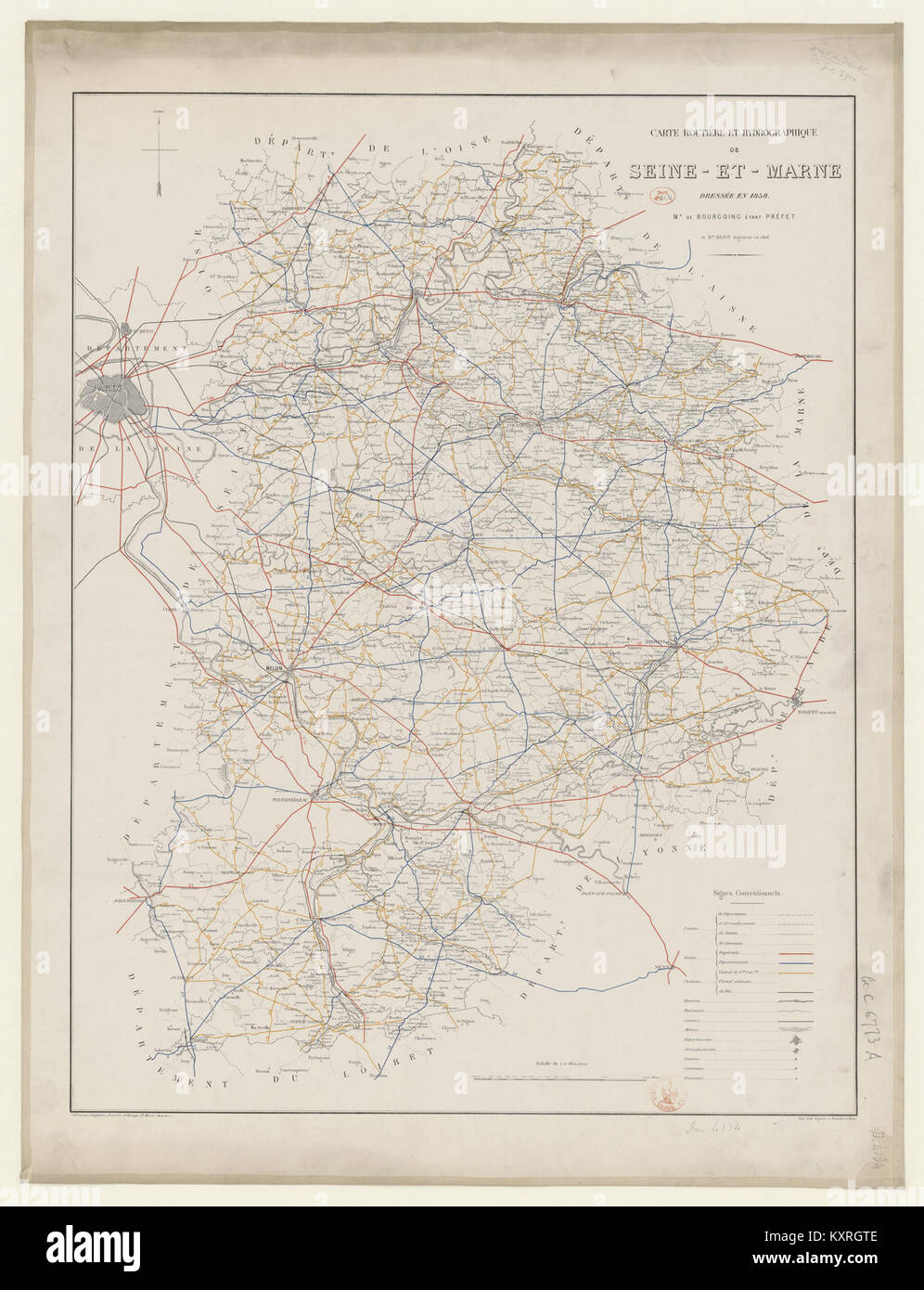 Map showing road from hi-res stock photography and images - Alamy