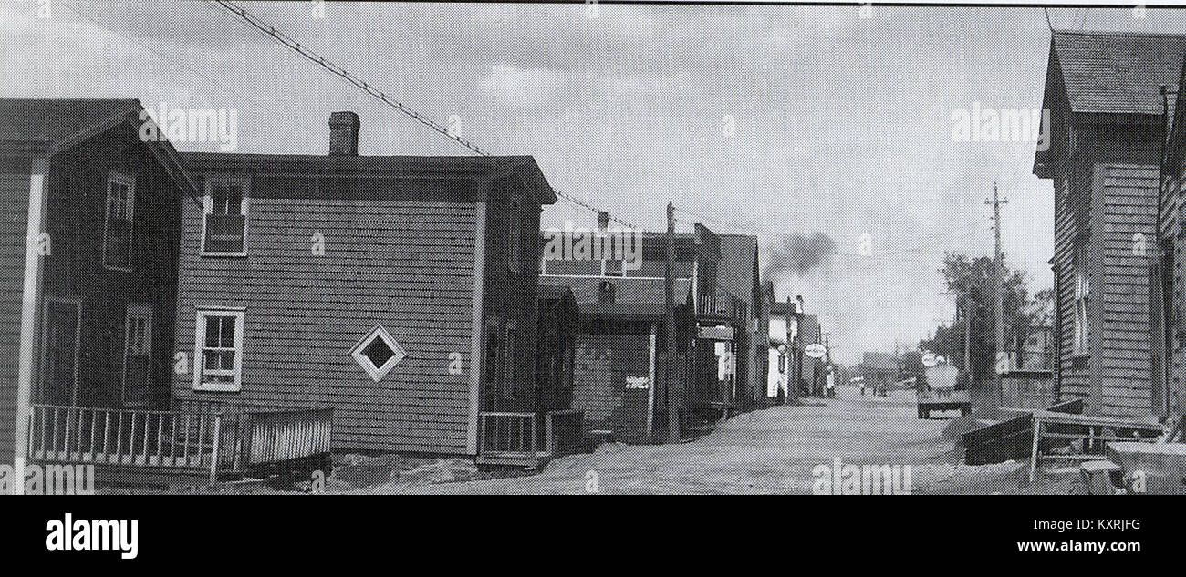 Photograph of the town center of Chéticamp, Nova Scotia, taken in 1920 ...