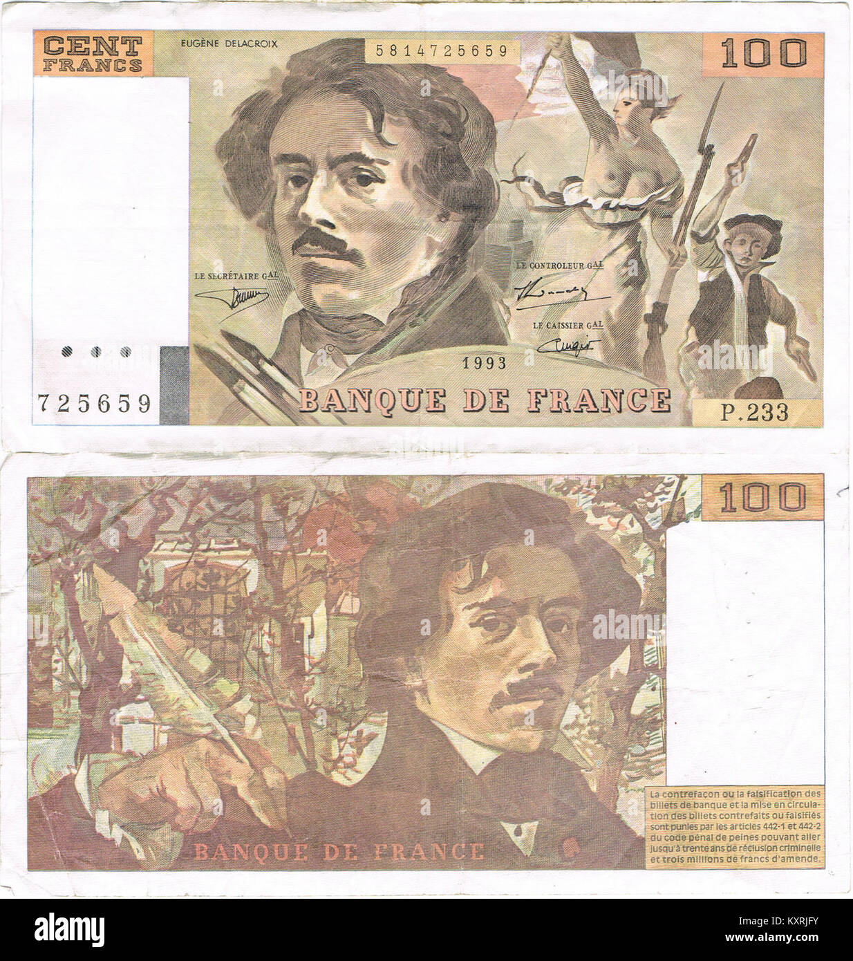 Cent francs hi-res stock photography and images - Alamy