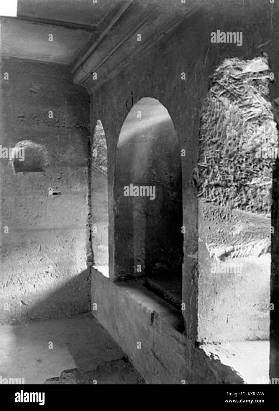 An interior view of the first-floor corridor in the donjon of Château ...