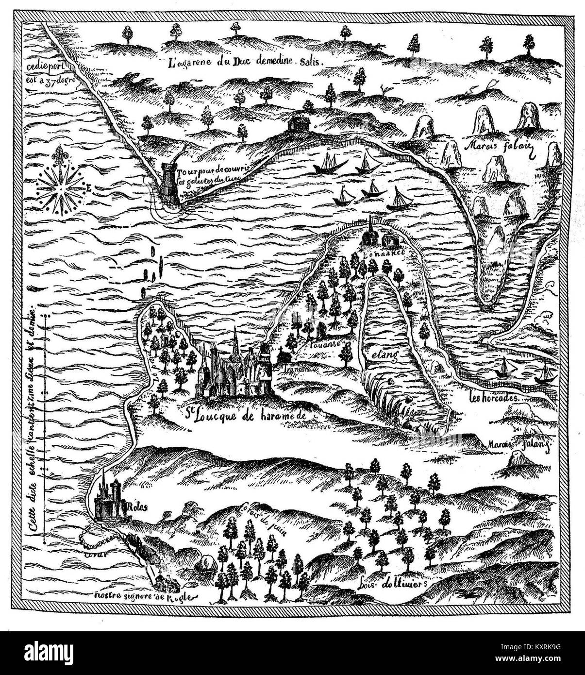 An illustration from the first volume of Champlain's works, published ...