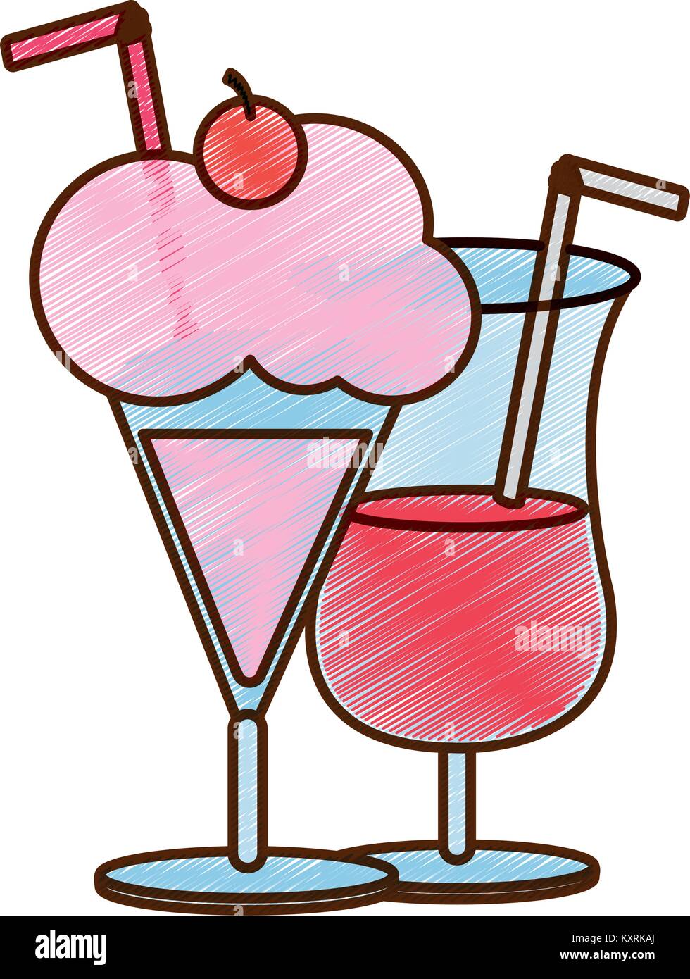 Cocktail and milkshake design Stock Vector Image & Art - Alamy