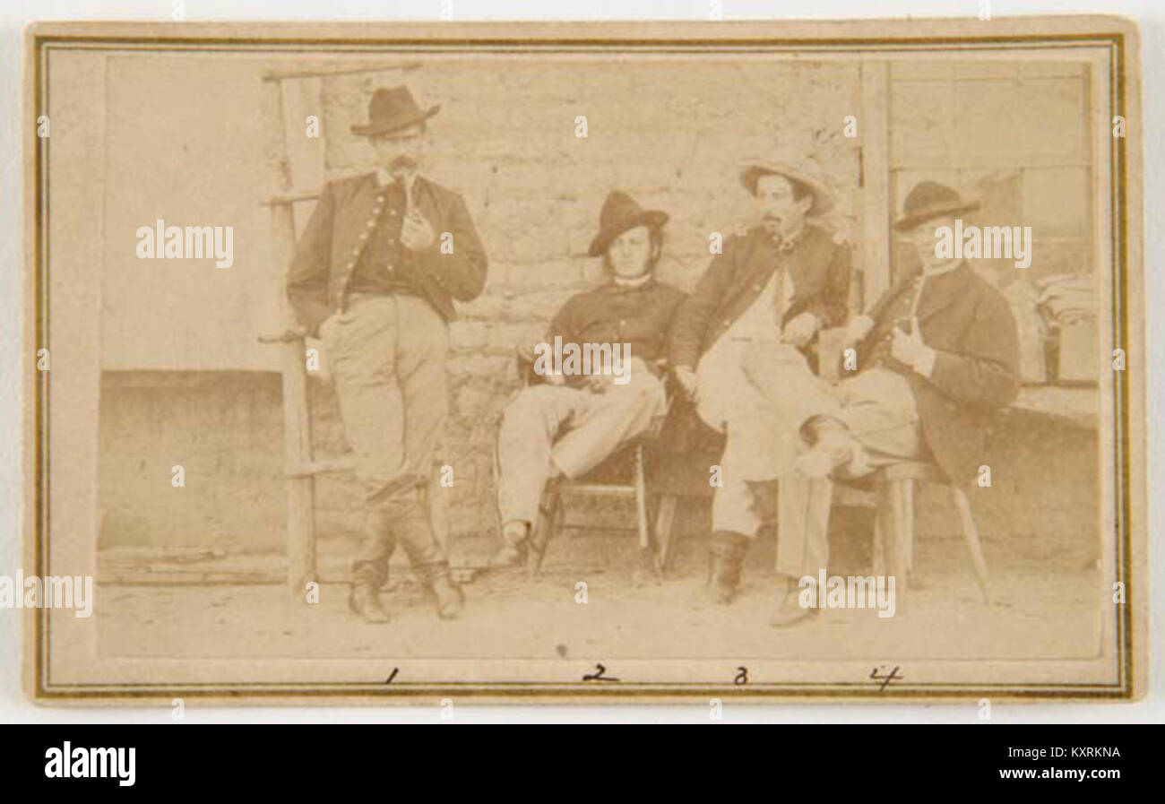 Charles Gentile 1870s Four soldiers F.G. Adams, Tom McDougle, Capt ...