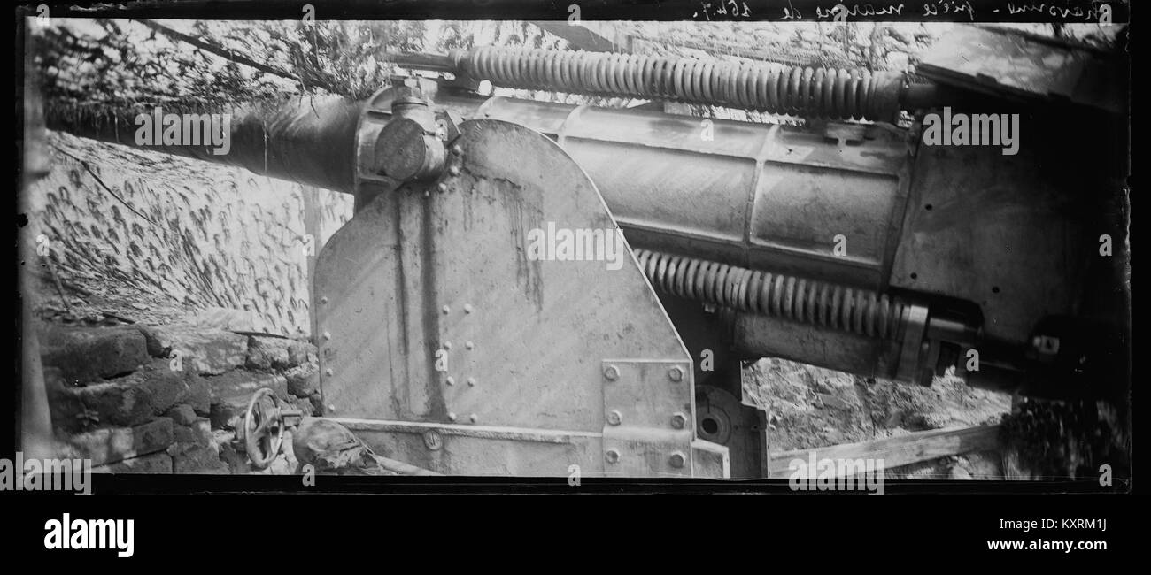 A marine artillery piece identified as 164.7 from Chavonne, documented ...