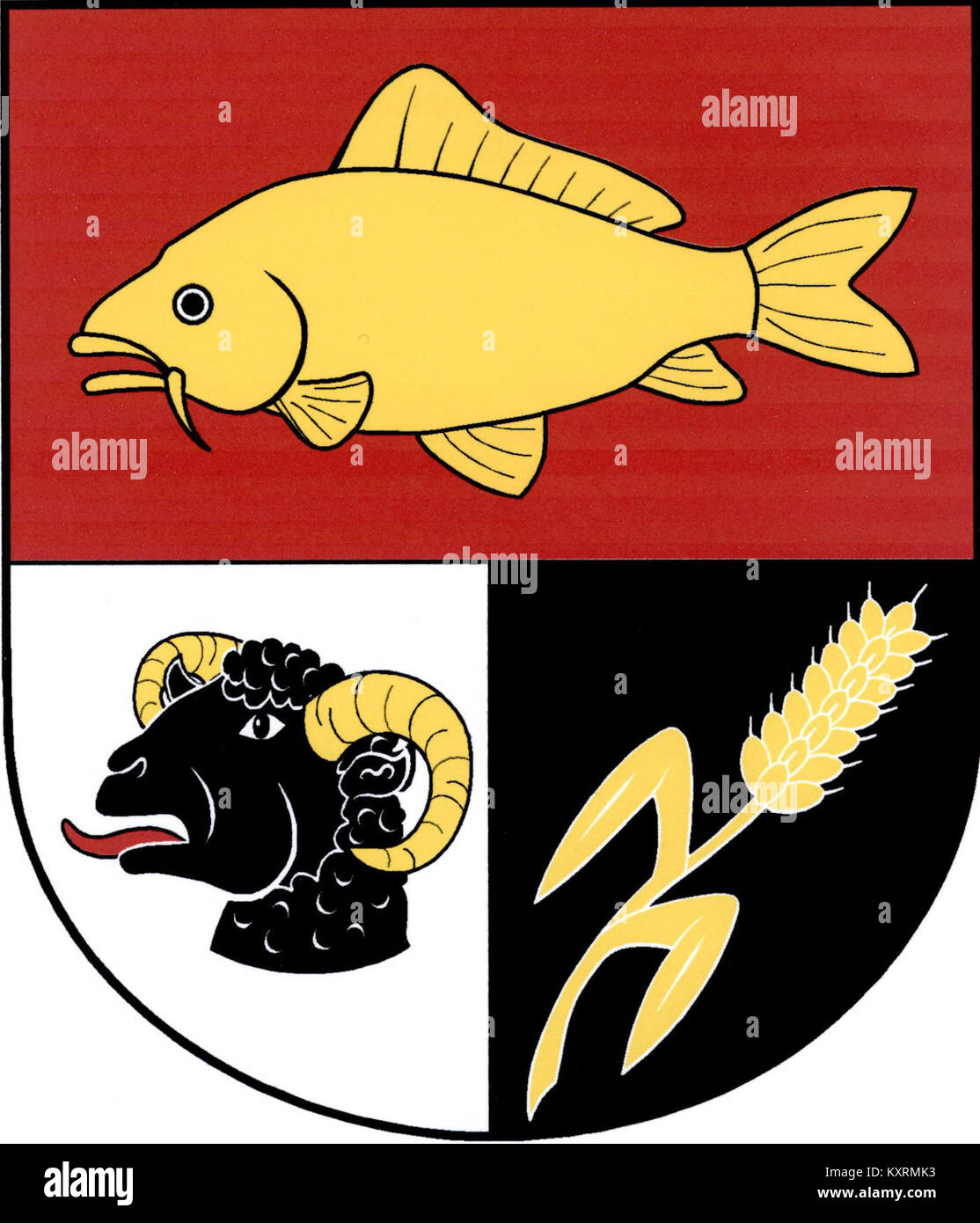 The coat of arms of Chotěšice, a Czech municipality, showing heraldic ...
