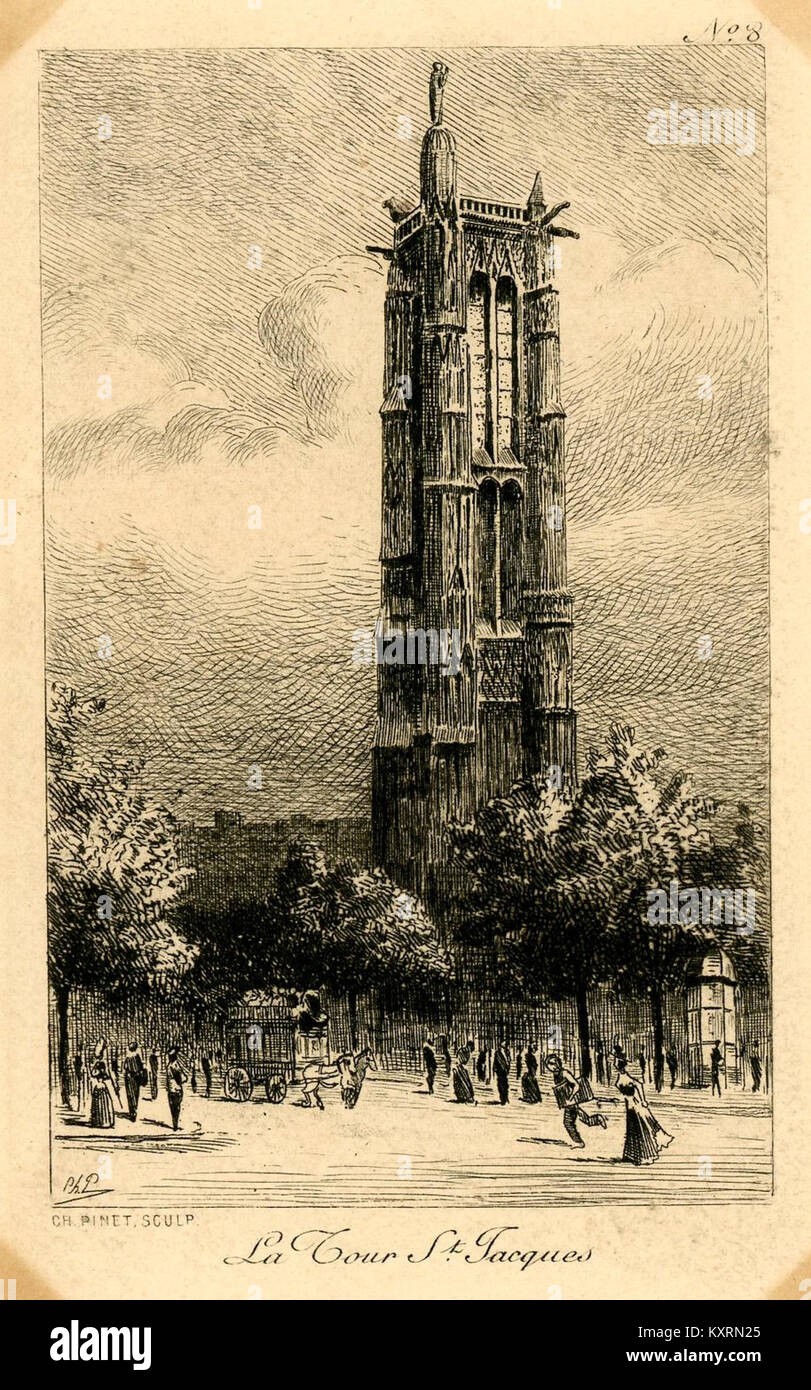 CH PINET SCULP n° 8 La Tour Saint-Jacques Stock Photo - Alamy