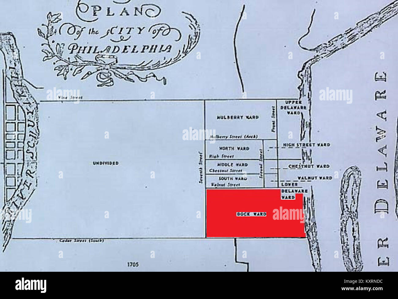 Philadelphia town city map hi-res stock photography and images - Alamy