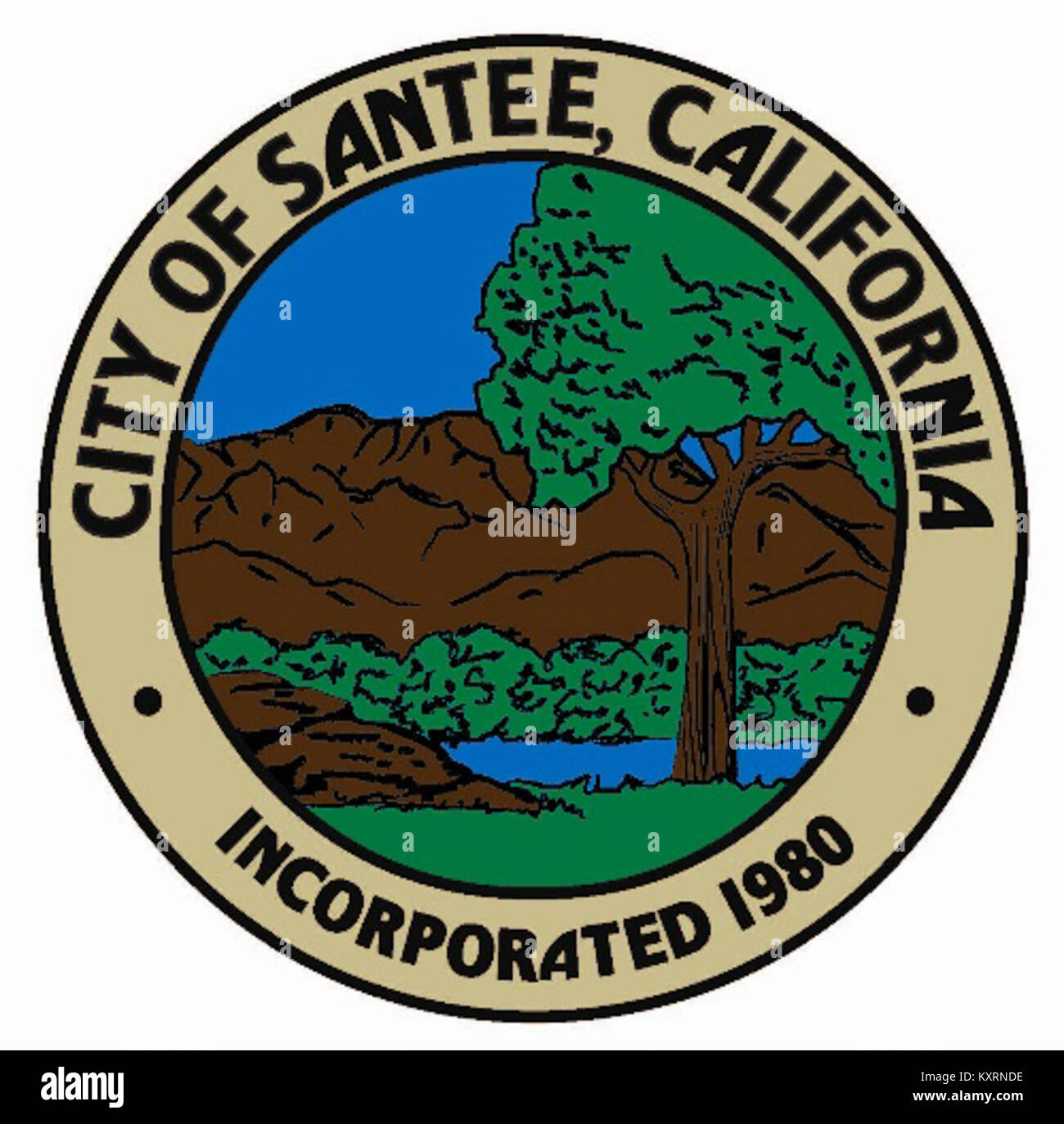City of Santee, CA Seal Stock Photo - Alamy