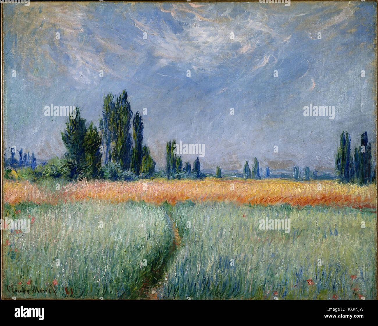 Claude Monet's 'Champ de bl' depicts a wheat field, capturing the ...