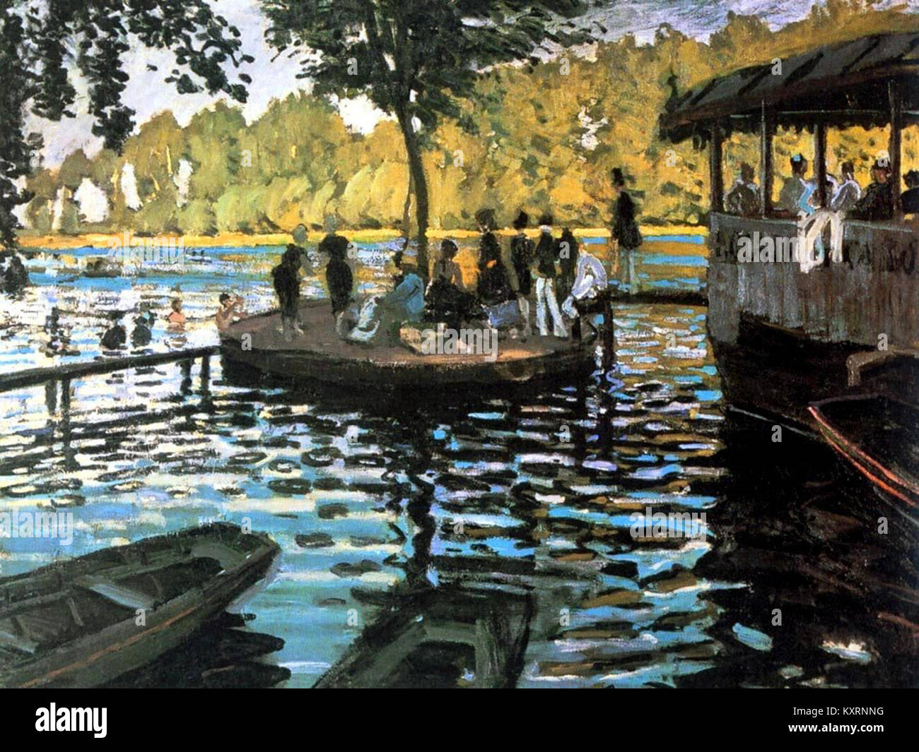 Claude Monet's 'La Grenouillère,' a famous painting depicting the ...