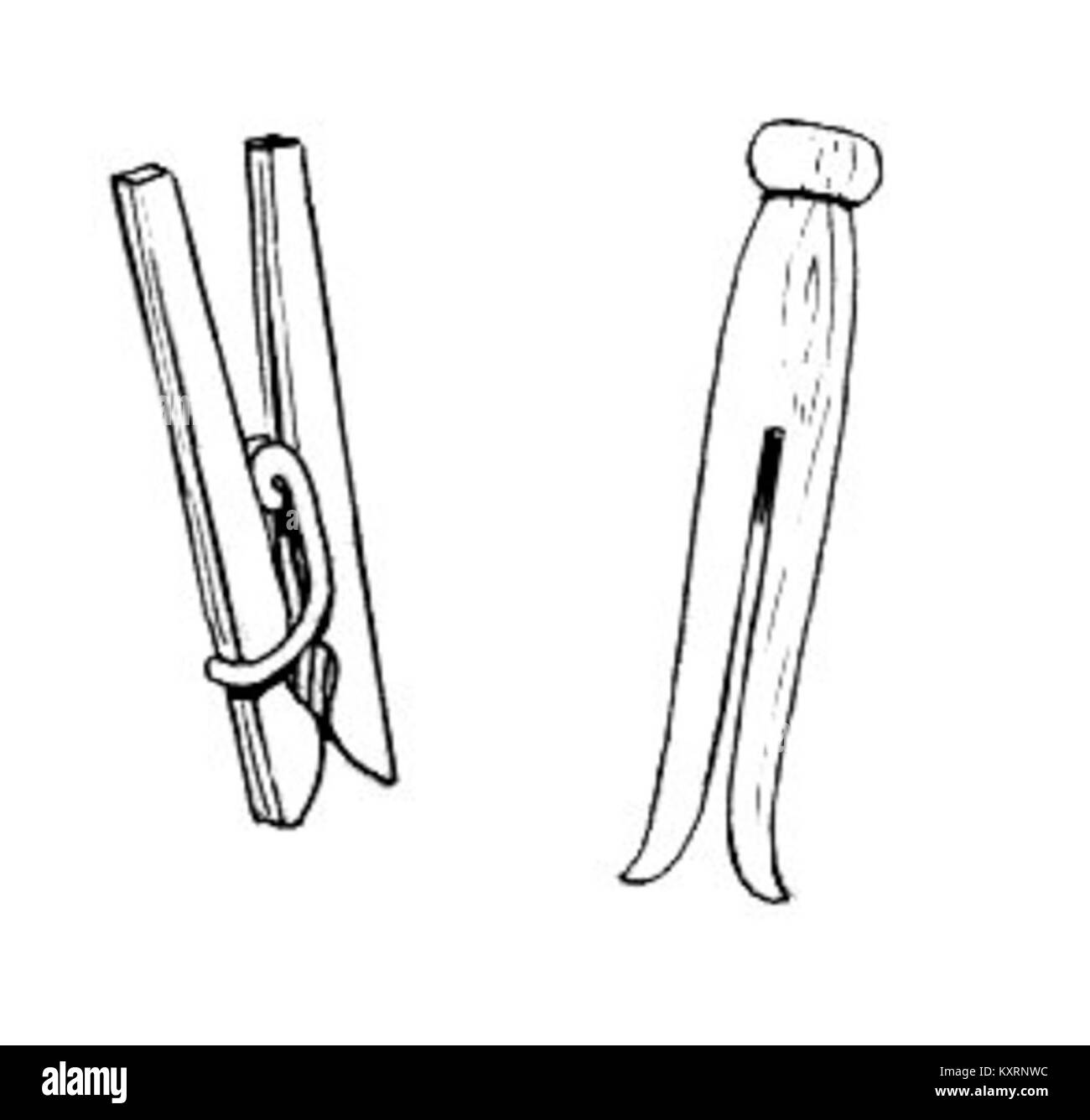 Old clothespin Black and White Stock Photos & Images - Alamy