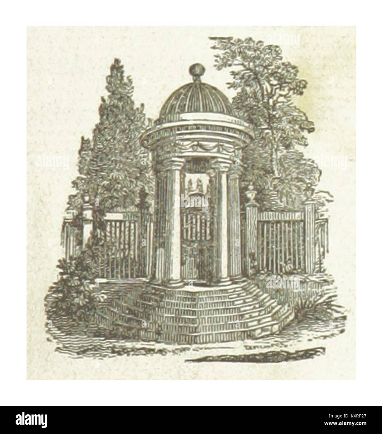Copper engraving created by Cochrane in 1825 showing a detailed ...