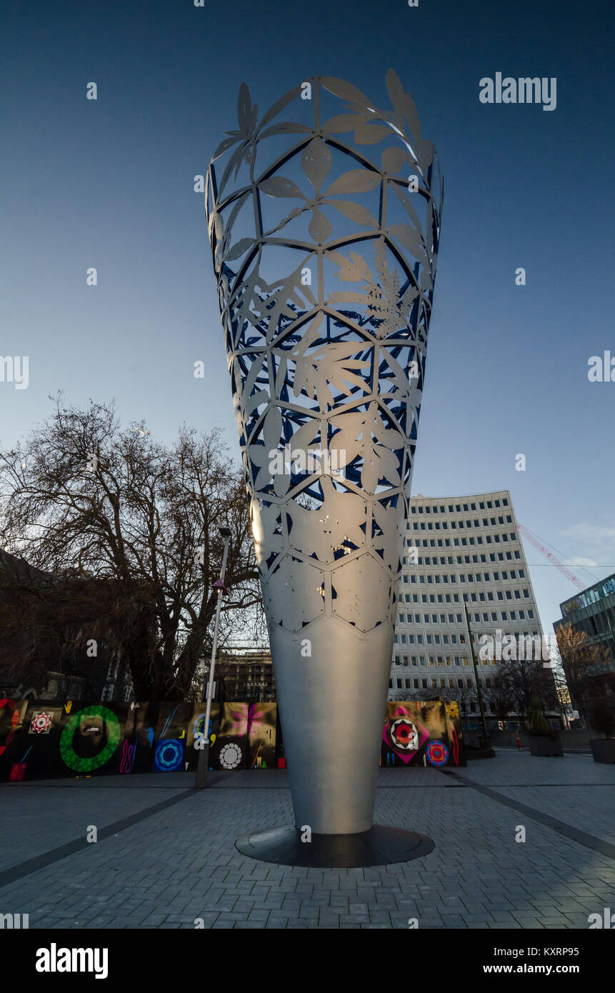 Old cathedral square christchurch new zealand hi-res stock photography ...