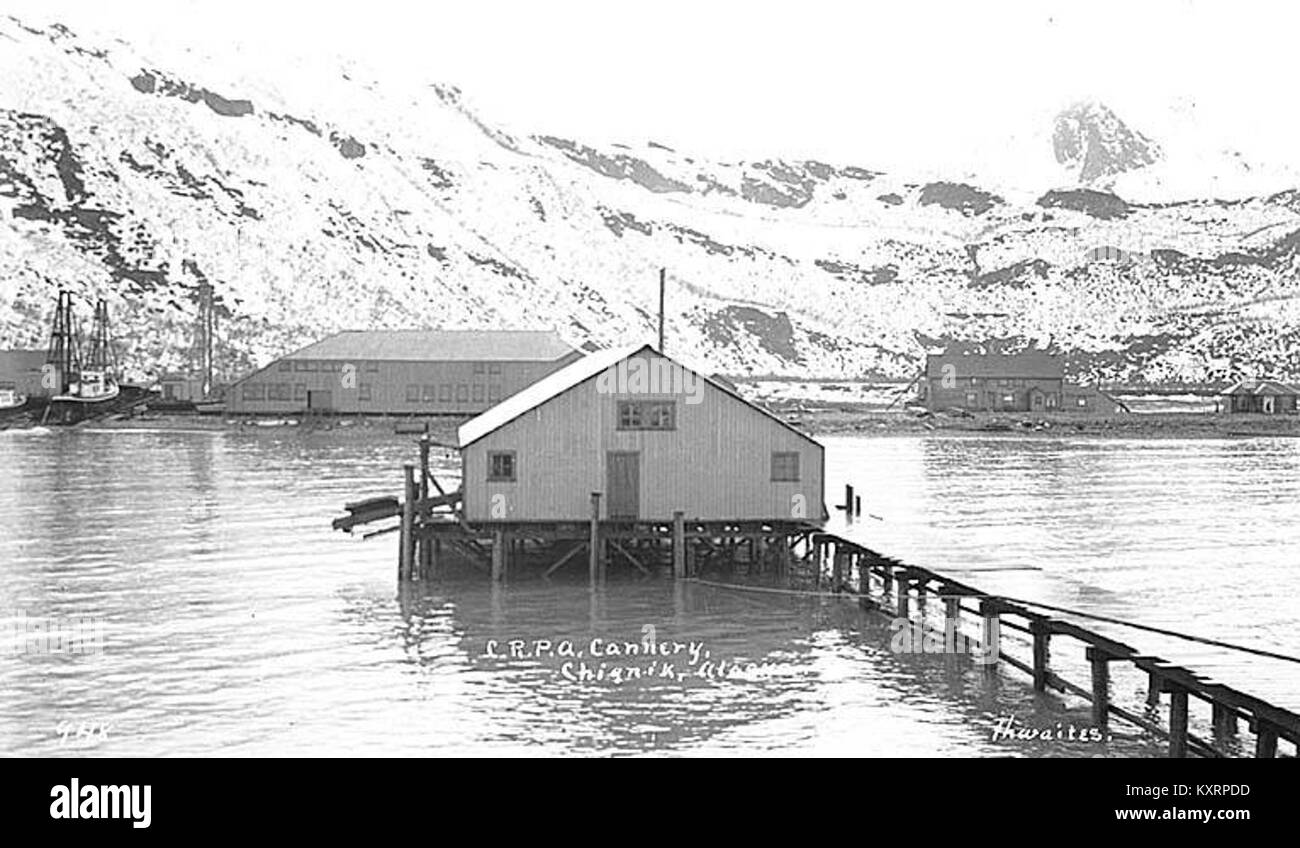 A historical photograph of the Columbia River Packing Association ...