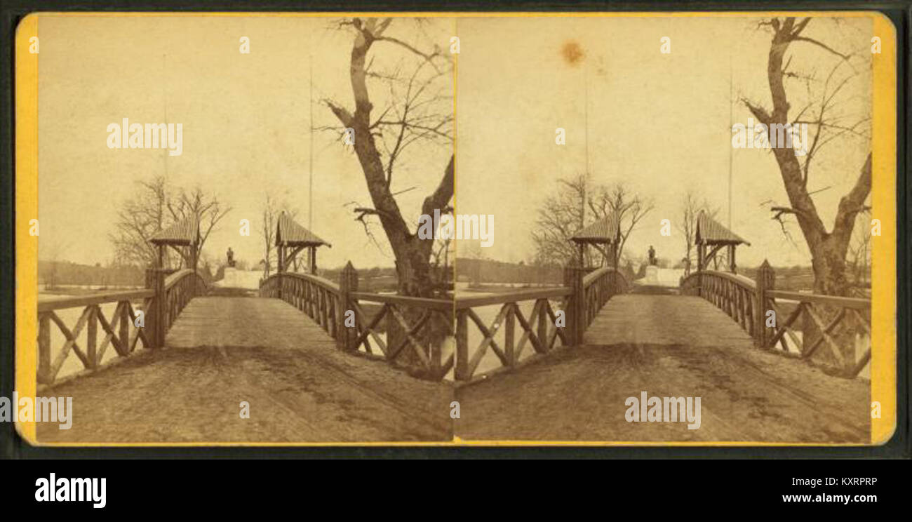The stereoscopic view of the Concord and Lexington bridge captures the ...