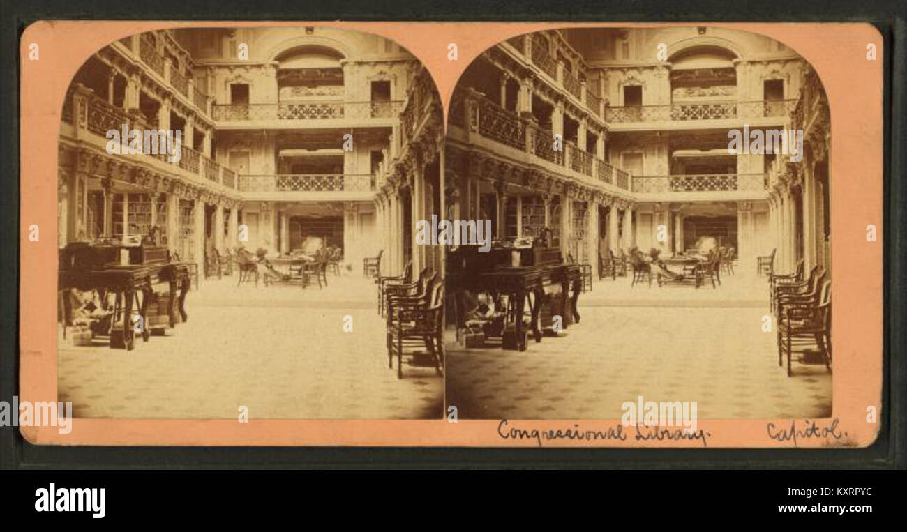 This image shows the Congressional Library, part of the U.S. Capitol ...