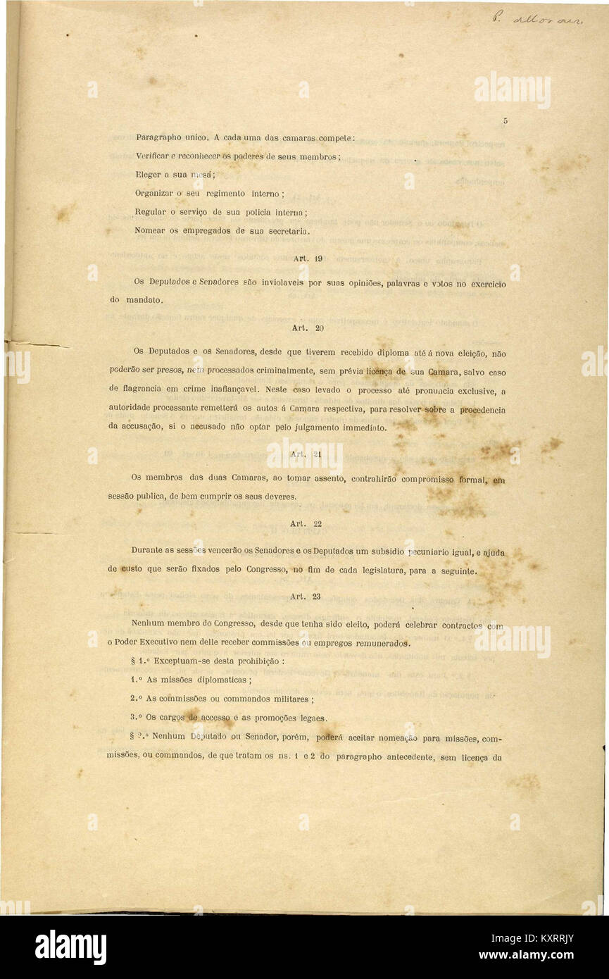 This page from the 1891 Constitution of the Republic of the United ...