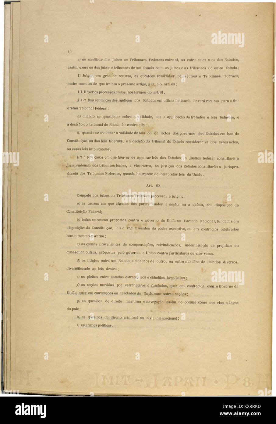 This page from the 1891 Constitution of the Republic of the United ...