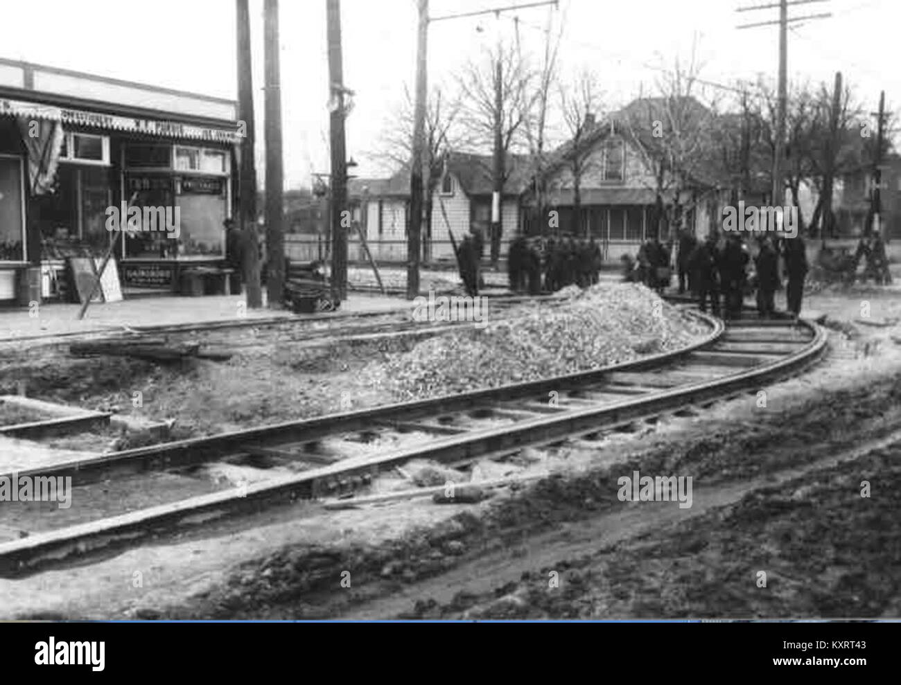 Photograph showing the construction of the Toronto Transit Commission ...