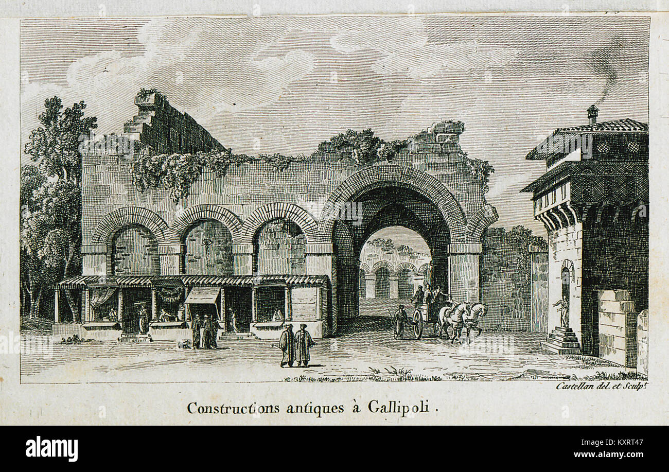 Drawing from 1811 by Antoine-Laurent Castellan showing ancient ...