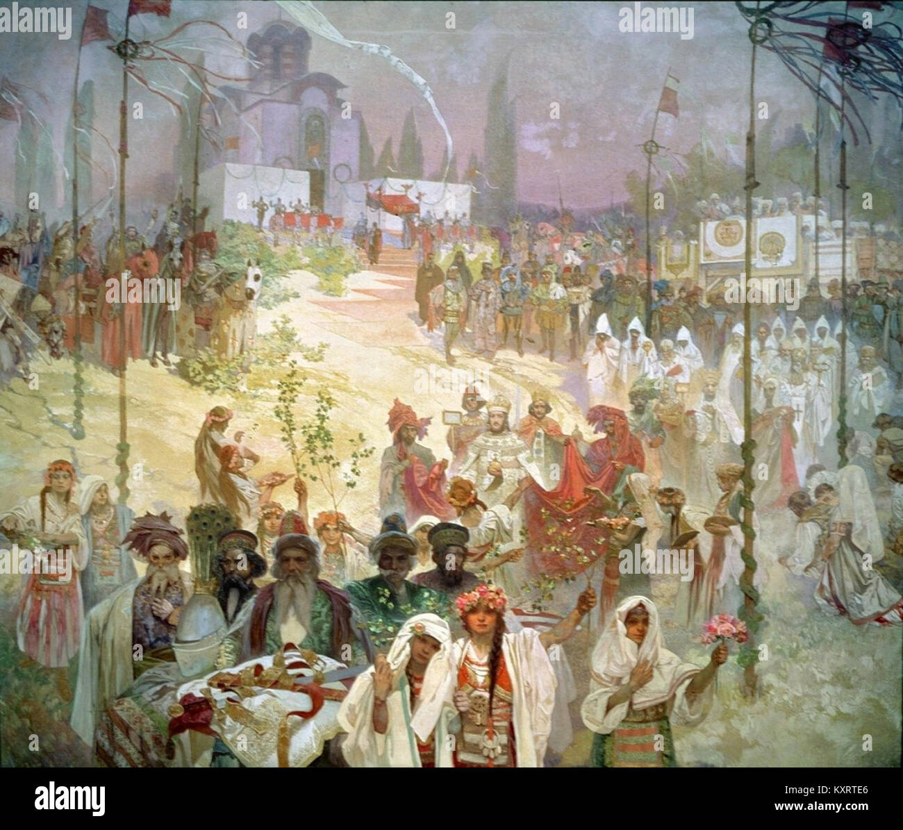 This artwork from 'The Slavonic Epic' by Alfons Mucha depicts the ...