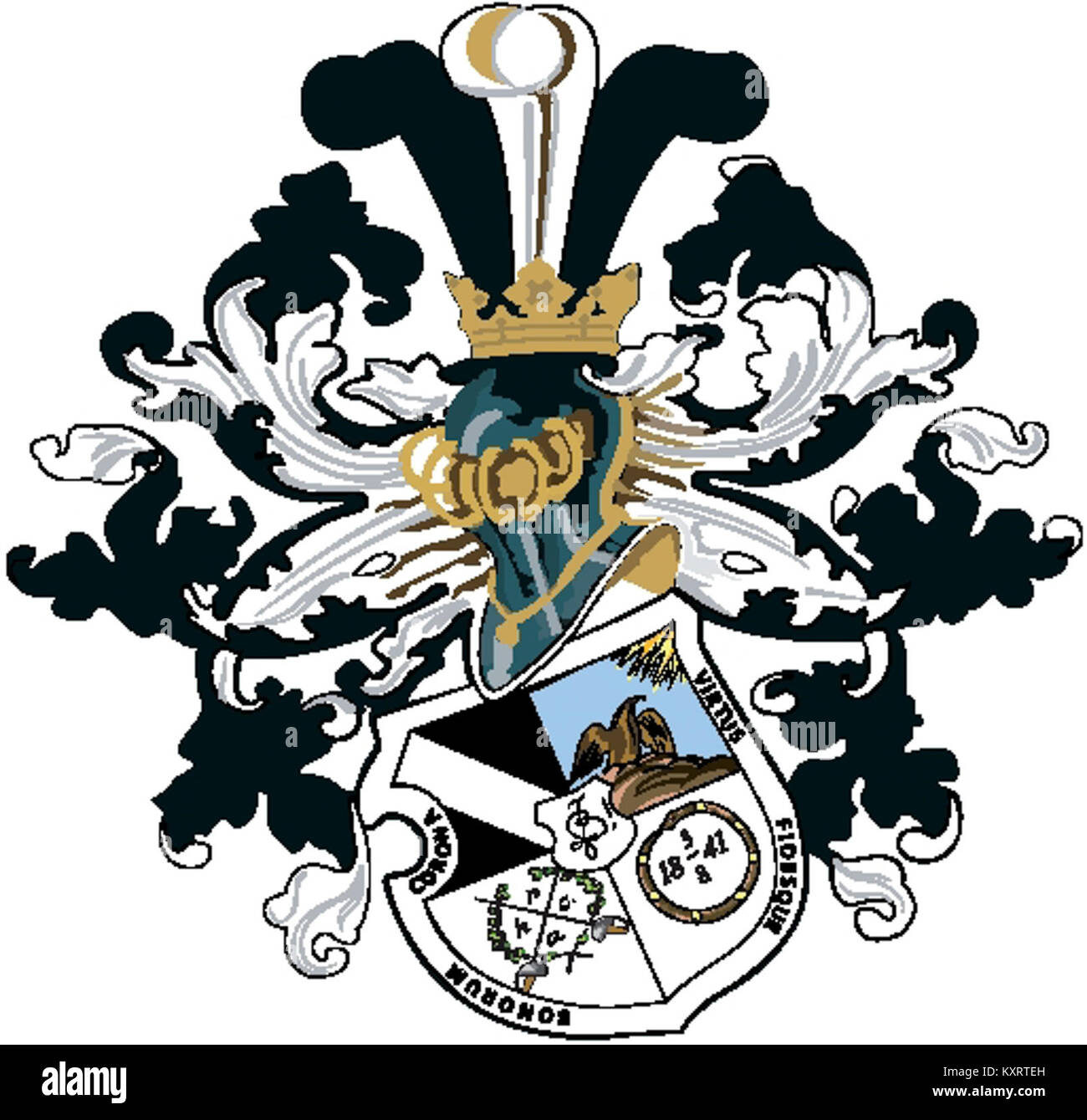 The coat of arms of Corps Borussia Greifswald, a German student ...