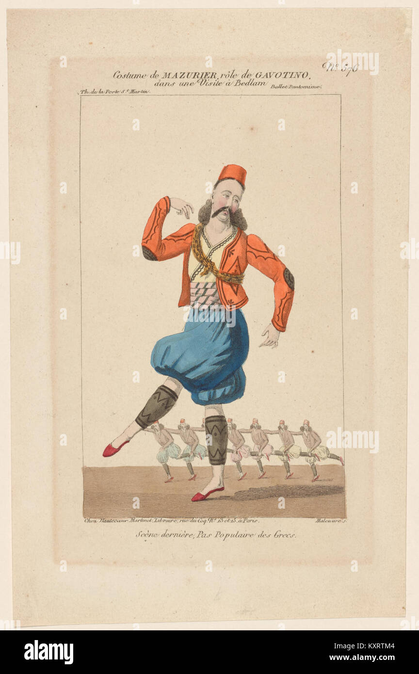 A costume design for Mazurier's role as Gavatino in the ballet ...