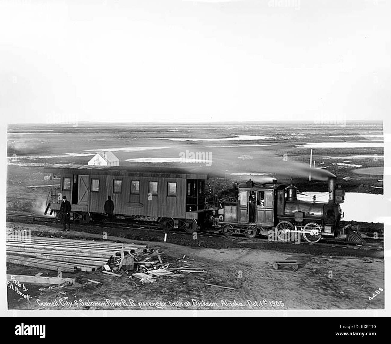 Alaska railroad historical train Black and White Stock Photos & Images ...