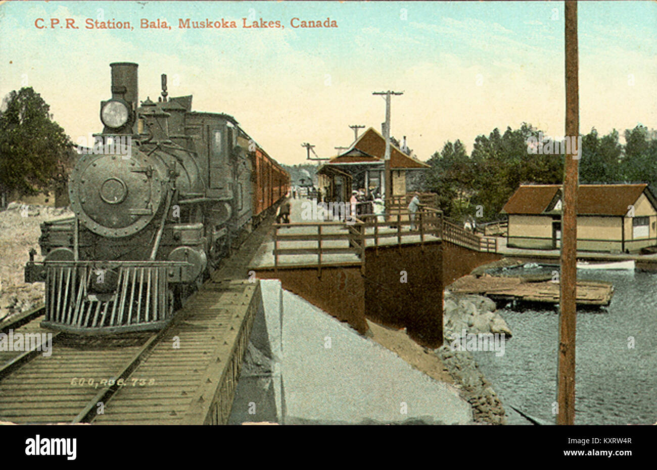 The photograph shows the CPR station in Bala, located in the Muskoka ...