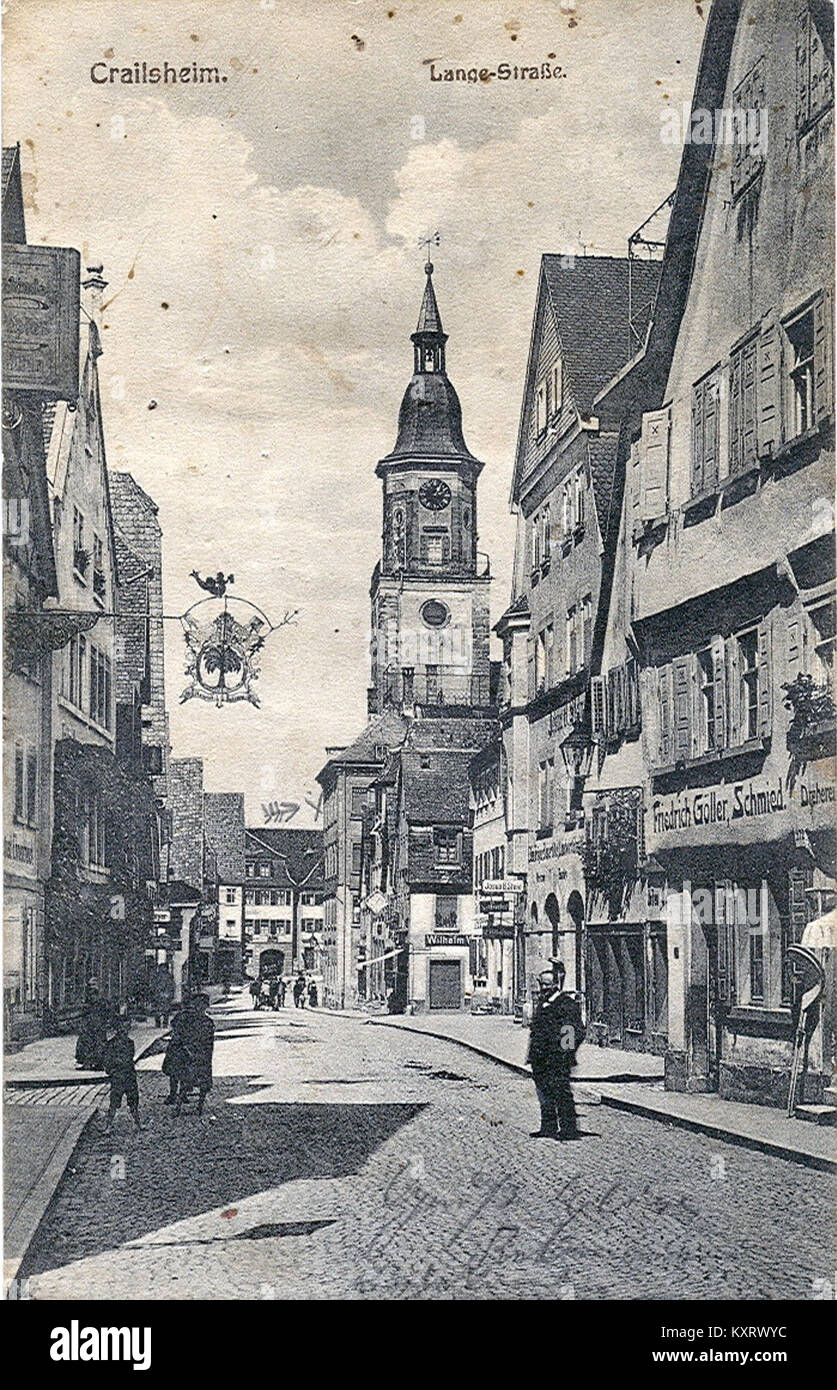 Lange Straße in Crailsheim, Germany, is a historic street known for its ...