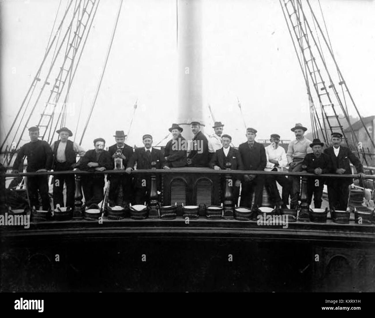 Crew on deck cargo Black and White Stock Photos & Images - Alamy