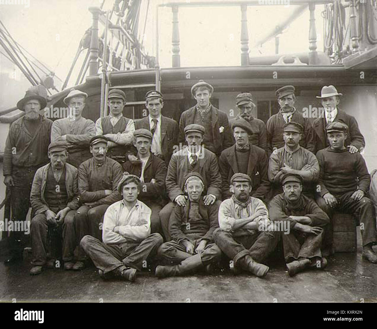 The photograph shows the crew of the British sailing vessel *Sierra ...