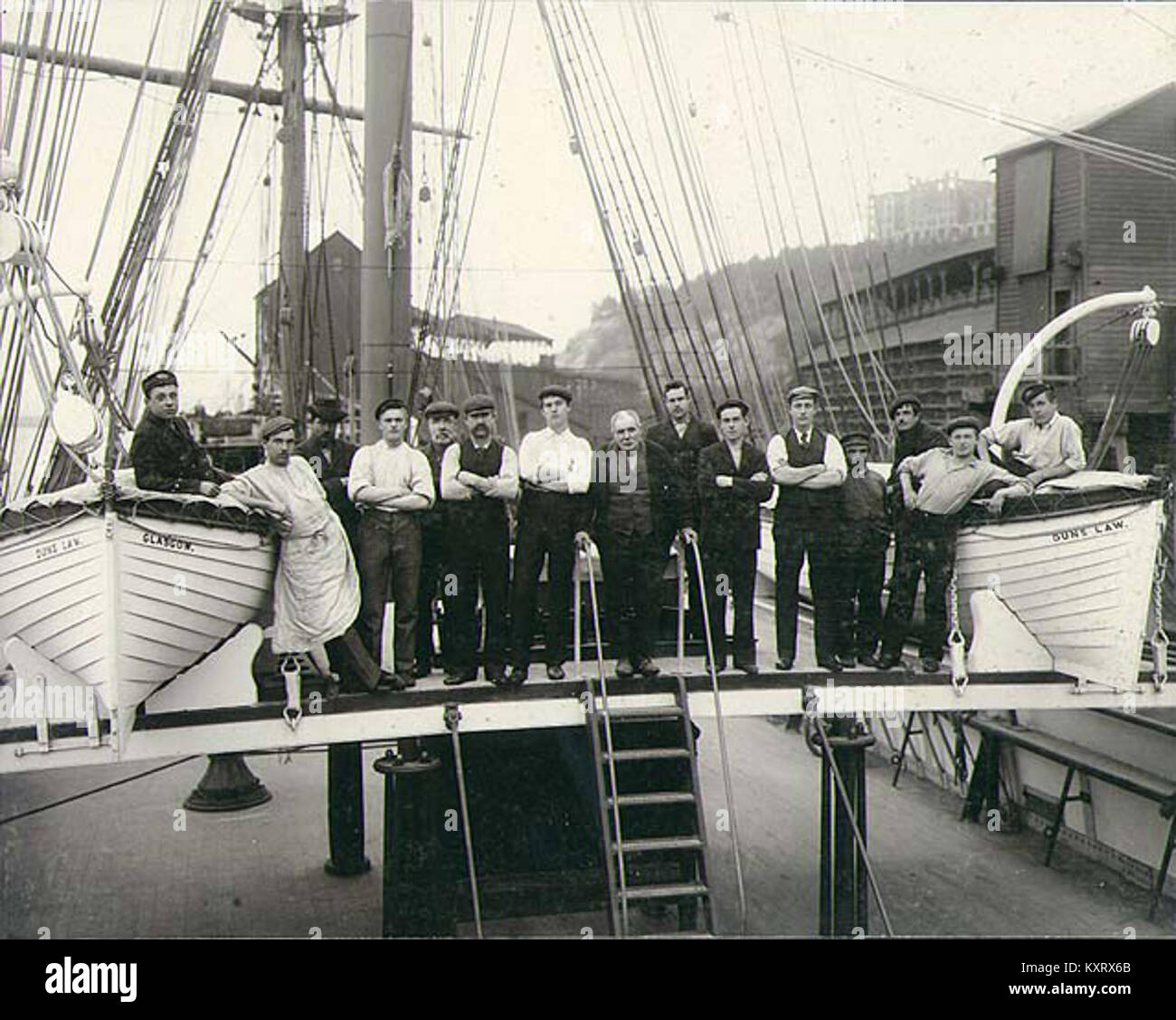 Photo shows crew aboard hi-res stock photography and images - Alamy