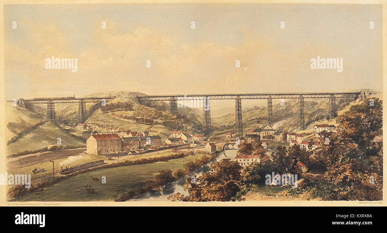 The Crumlin Viaduct, located on the Taff Vale Extension of the West ...