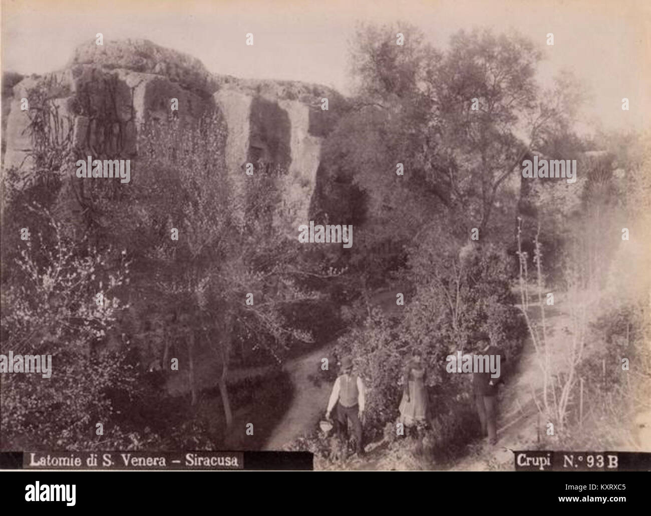 This image shows a work by Giovanni Crupi titled 'Latomie di S. Venera ...