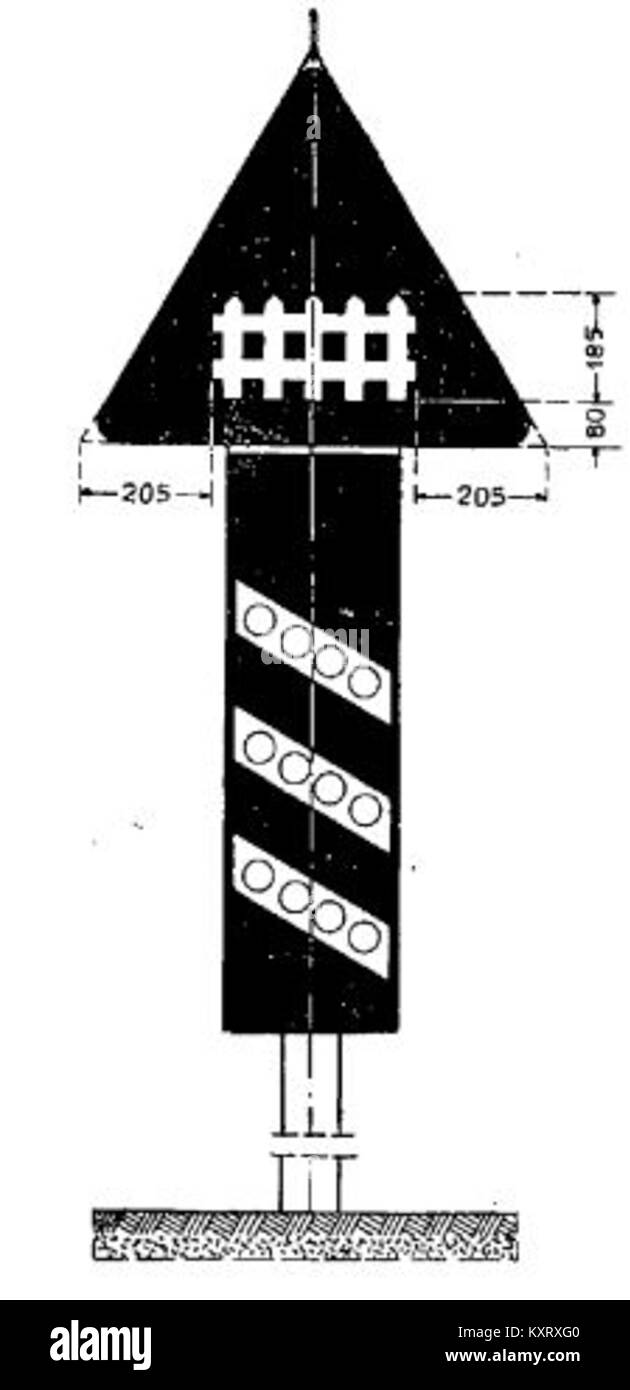 A Czech document from 1938, referencing a railway crossing sign ...