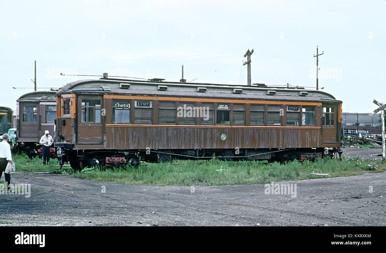 CTA all wood 'L' car 1797 at the Illinois Railway Museum, North Chicago ...