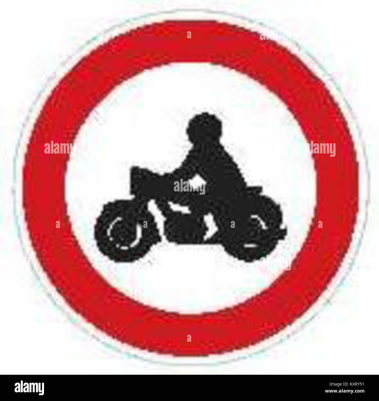 Czech traffic sign B07 signifies 'No entry for motorcycles.' It ...
