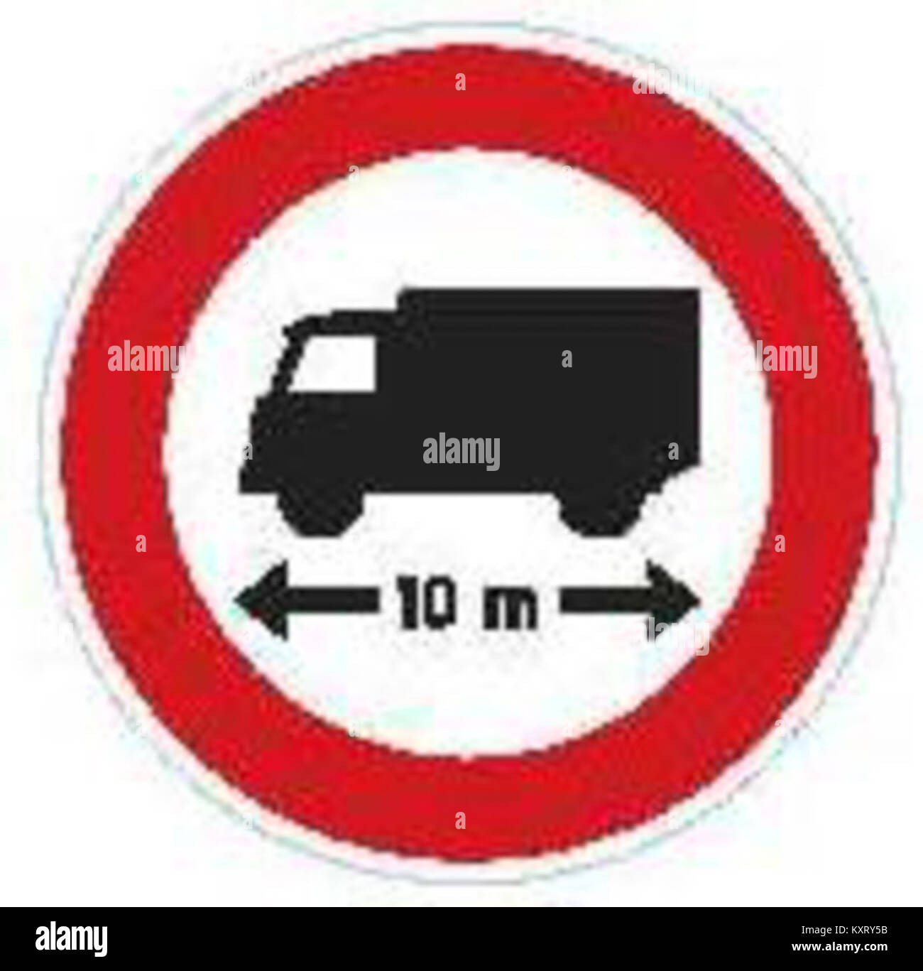 A Czech traffic sign labeled CZ-B17 prohibiting entry of vehicles or ...