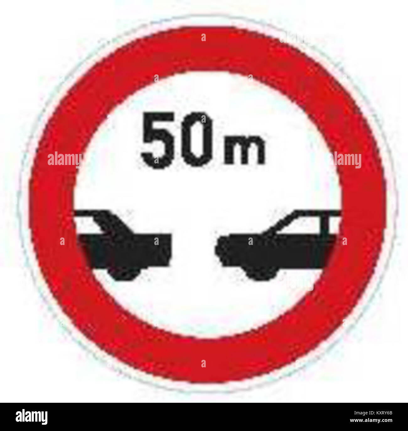 Safety distance between vehicles Cut Out Stock Images & Pictures - Alamy
