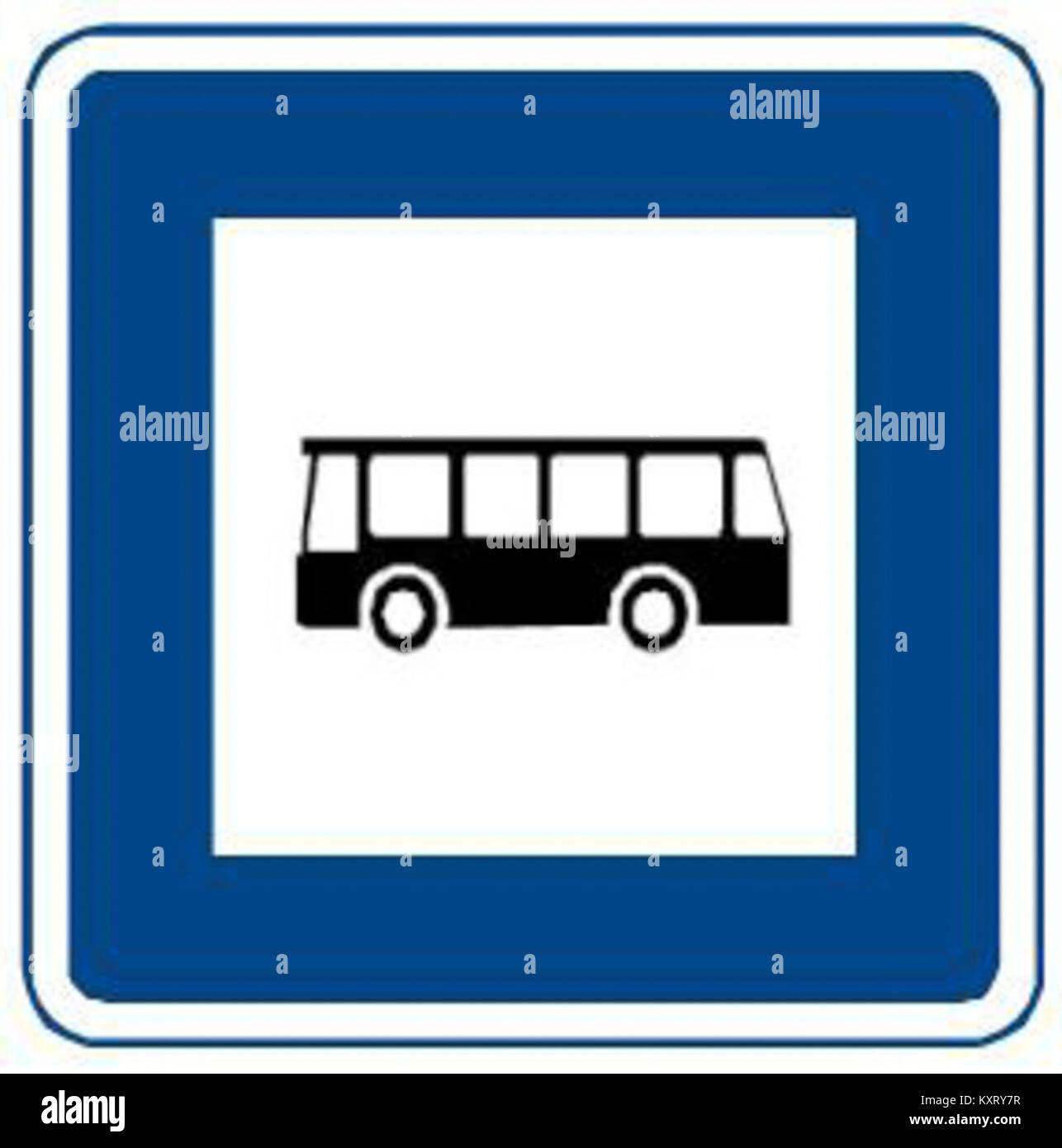 Czech public transport sign “Zastávka (autobus)” (bus stop) model CZ ...